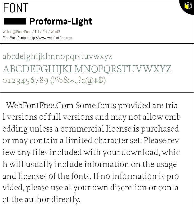 Proforma-Light Fonts Downloads - WebFontFree.Com