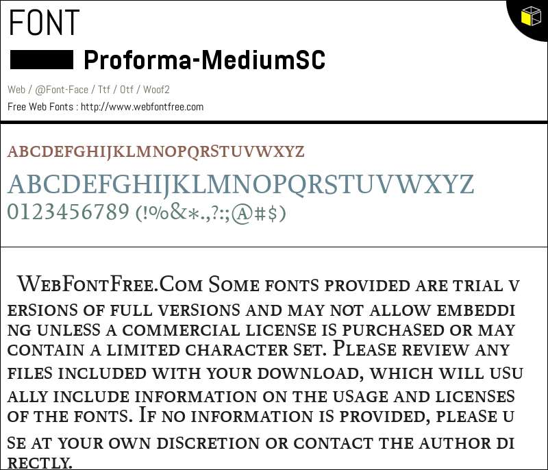Proforma-MediumSC Fonts Downloads - WebFontFree.Com