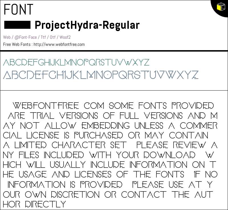 Project Hydra Regular Fonts Downloads - WebFontFree.Com