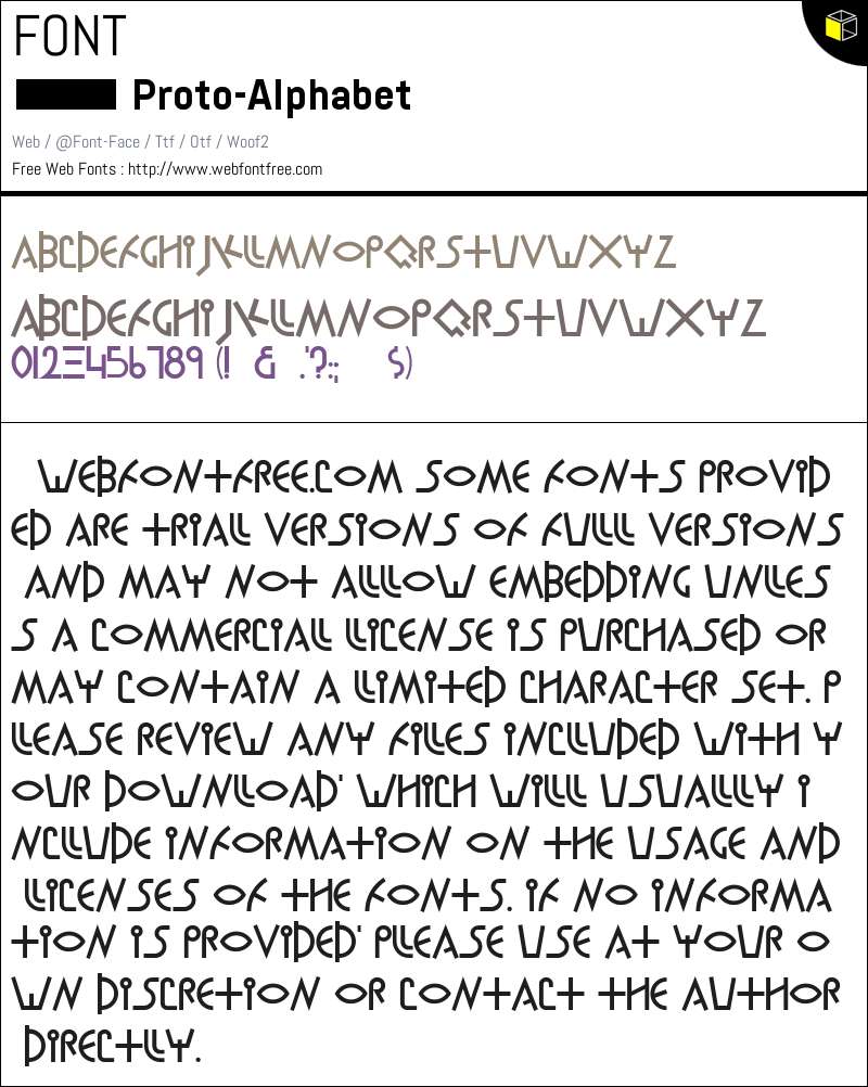 Proto-Alphabet Fuentes Descargar - WebFontFree.Com