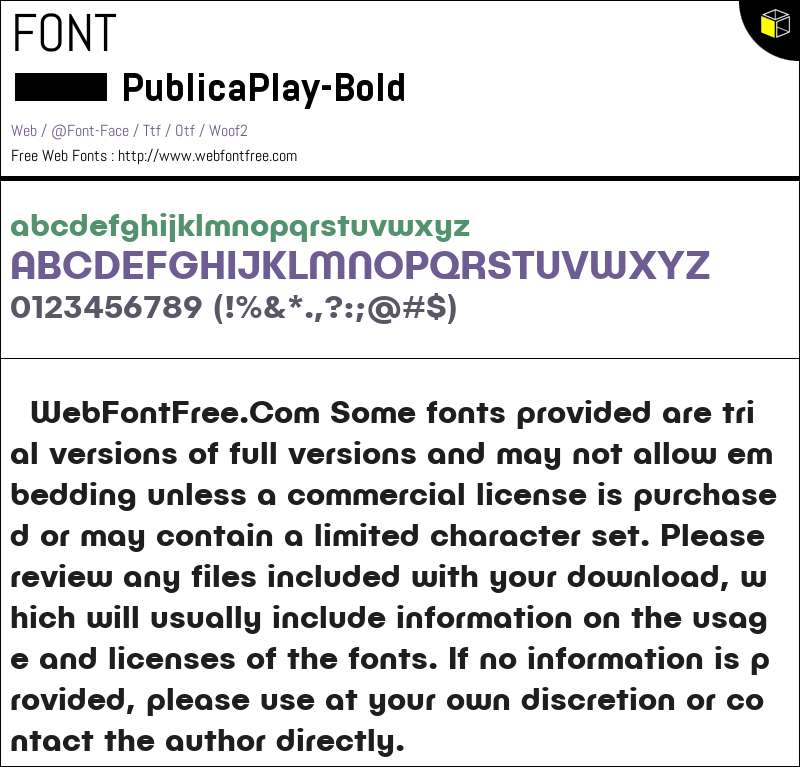 Publica Play Bold Fonts Downloads - WebFontFree.Com