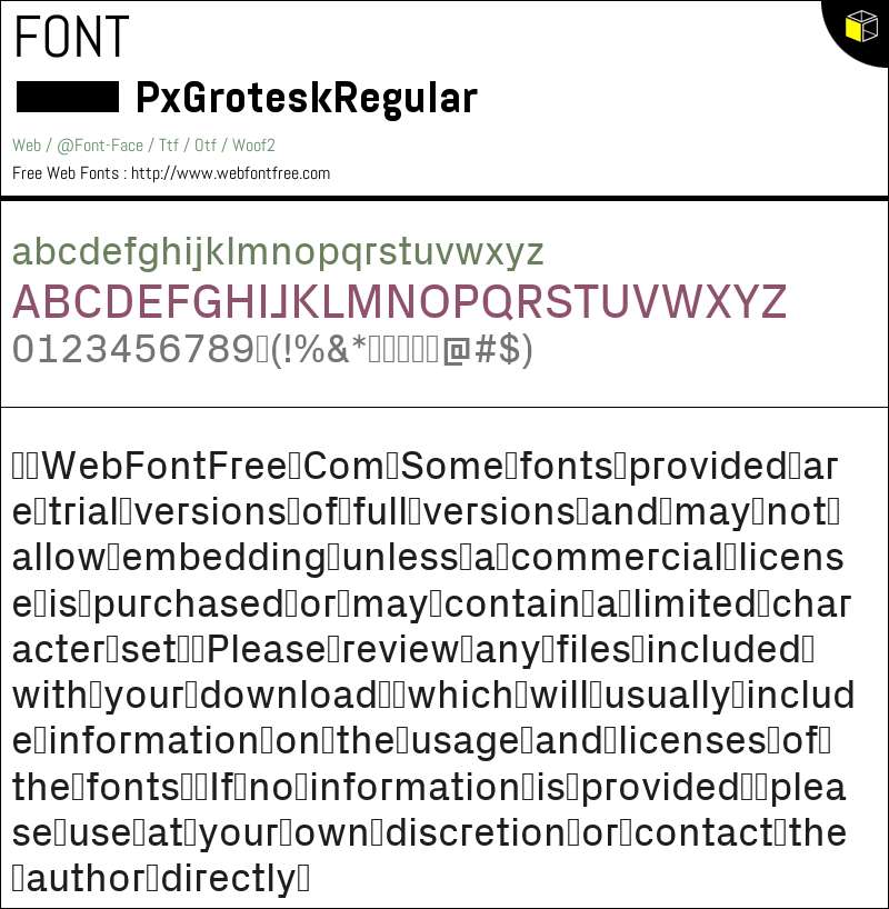 Px Grotesk Regular Fonts Downloads - WebFontFree.Com