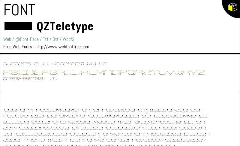 QZ Teletype 字体 下载 - WebFontFree.Com