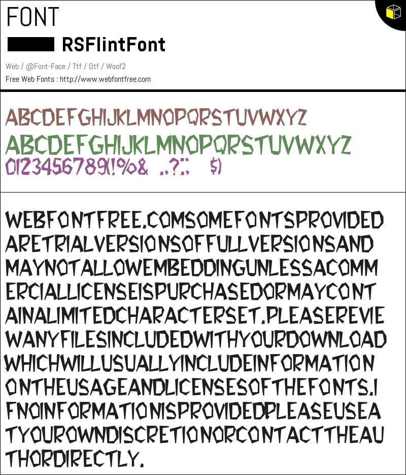 RSFlintFont Fonts Downloads - WebFontFree.Com