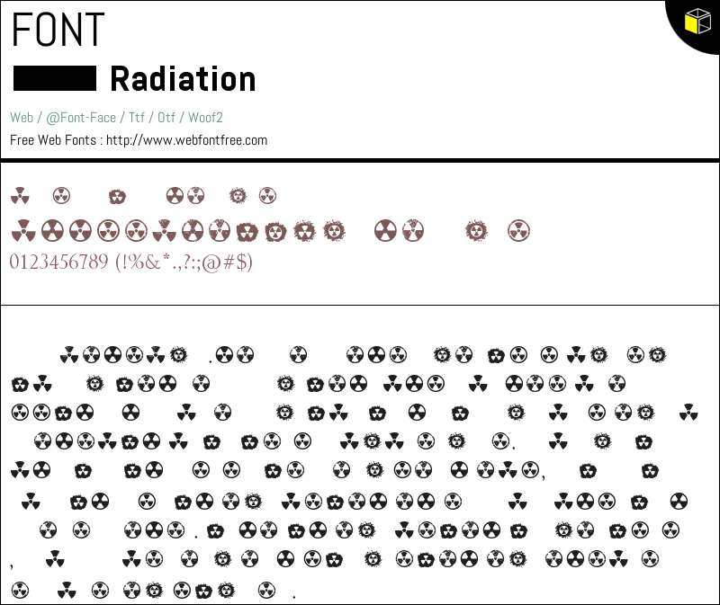 Radiation Fonts Downloads - WebFontFree.Com
