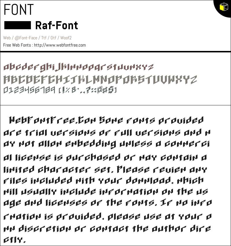 Raf Font Regular Fonts Downloads - WebFontFree.Com