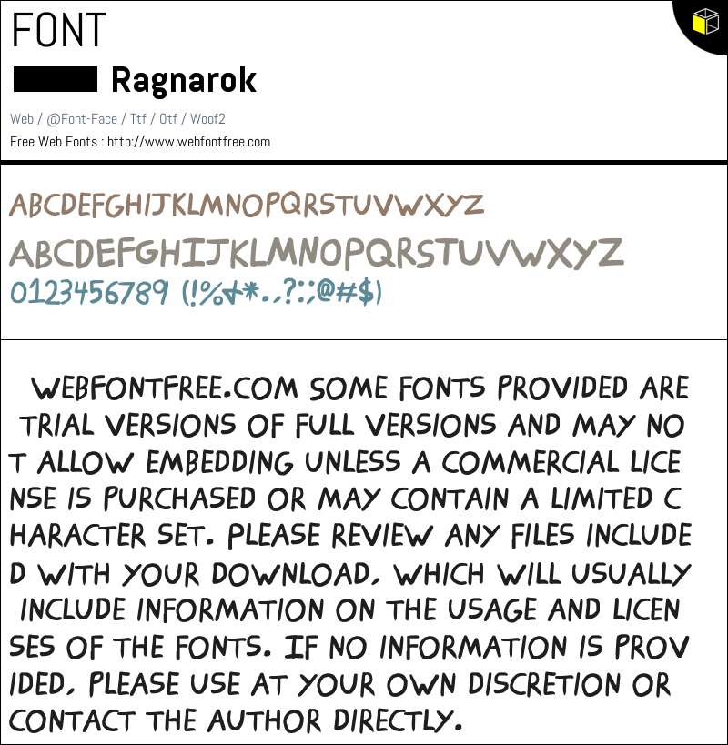 Ragnarok Fonts Downloads - WebFontFree.Com
