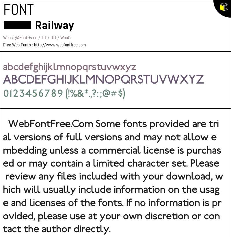 Railway Fonts Downloads - WebFontFree.Com