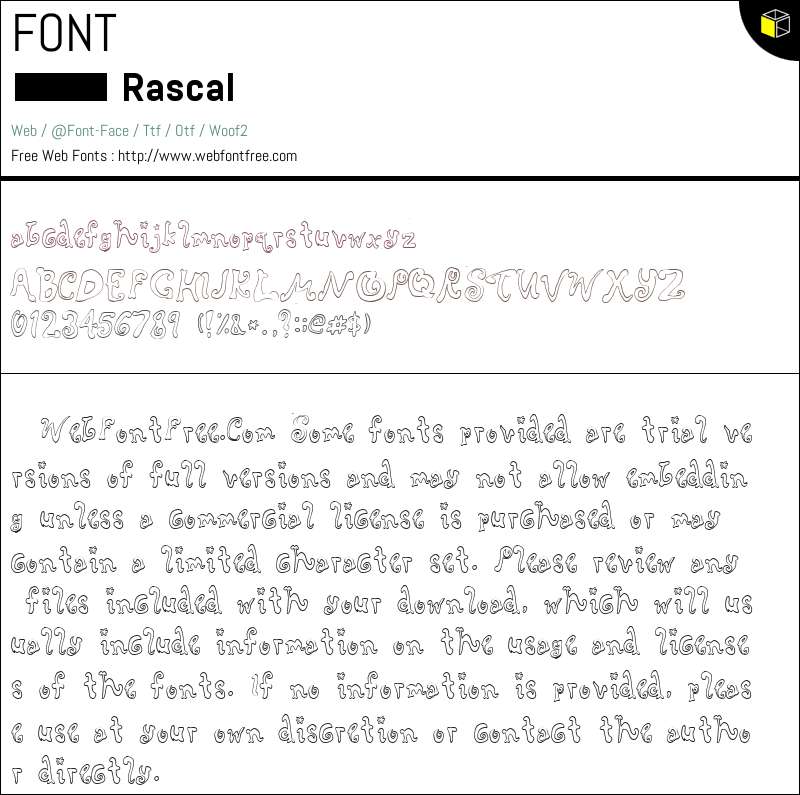 Rascal Fonts Downloads - WebFontFree.Com