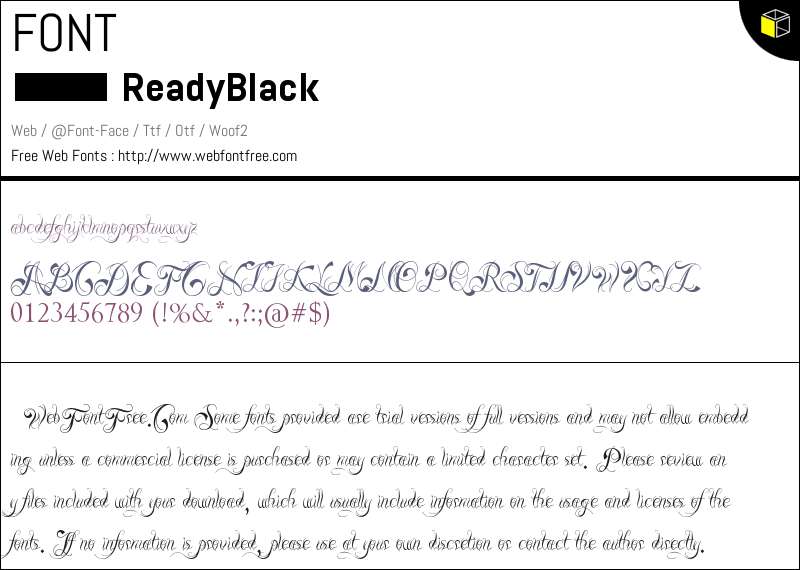 Ready Black Fonts Downloads - WebFontFree.Com