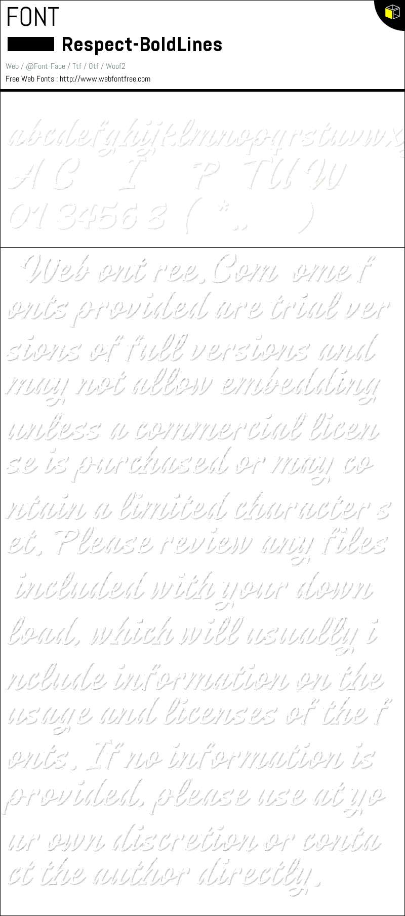 Respect-BoldLines Fonts Downloads - WebFontFree.Com