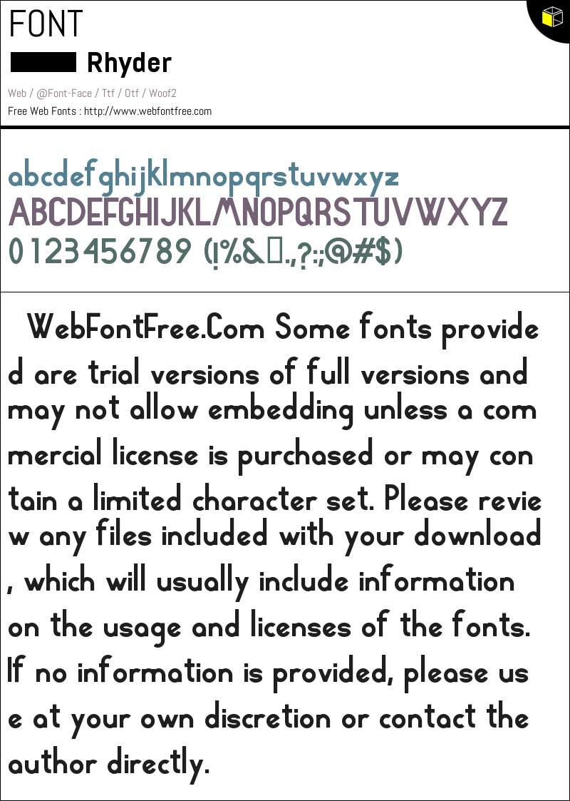 Rhyder Fuentes Descargar - WebFontFree.Com