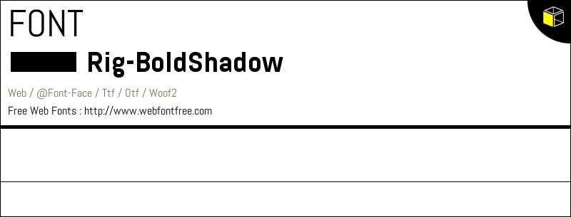 Rig Shaded Bold Shadow Fonts Downloads - WebFontFree.Com