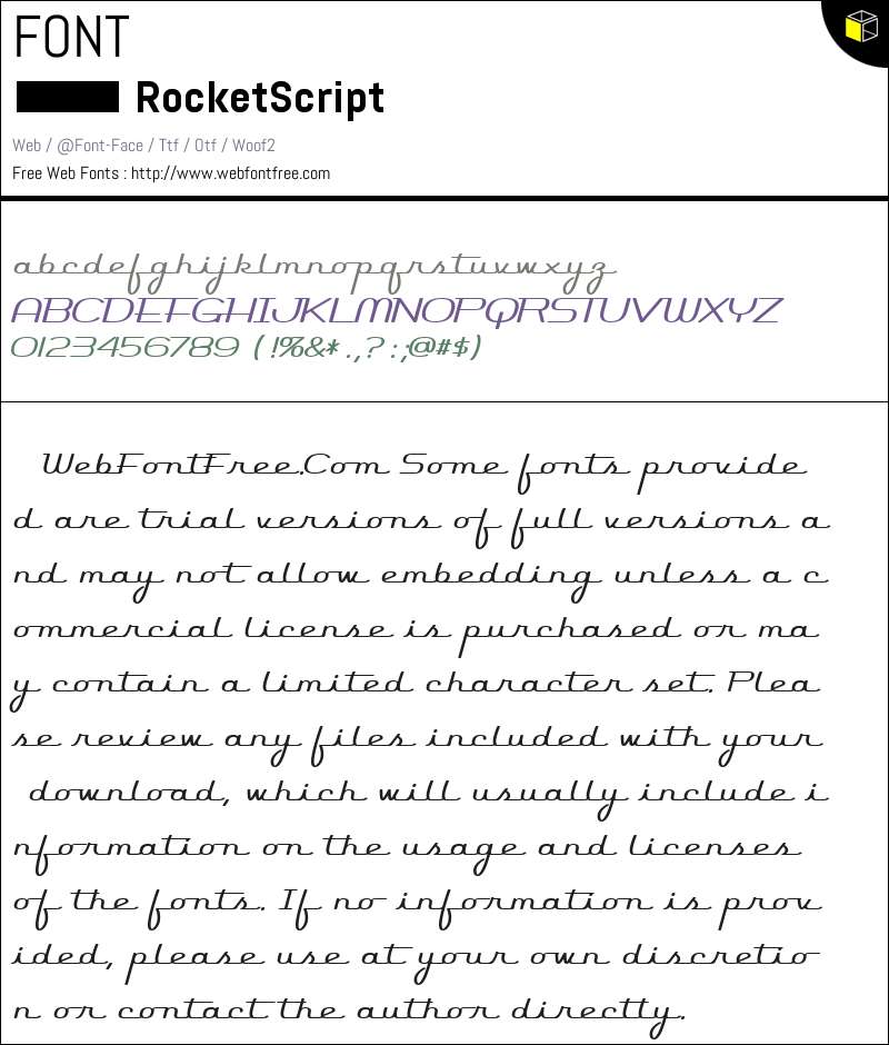 Rocket Script Fonts Downloads - WebFontFree.Com