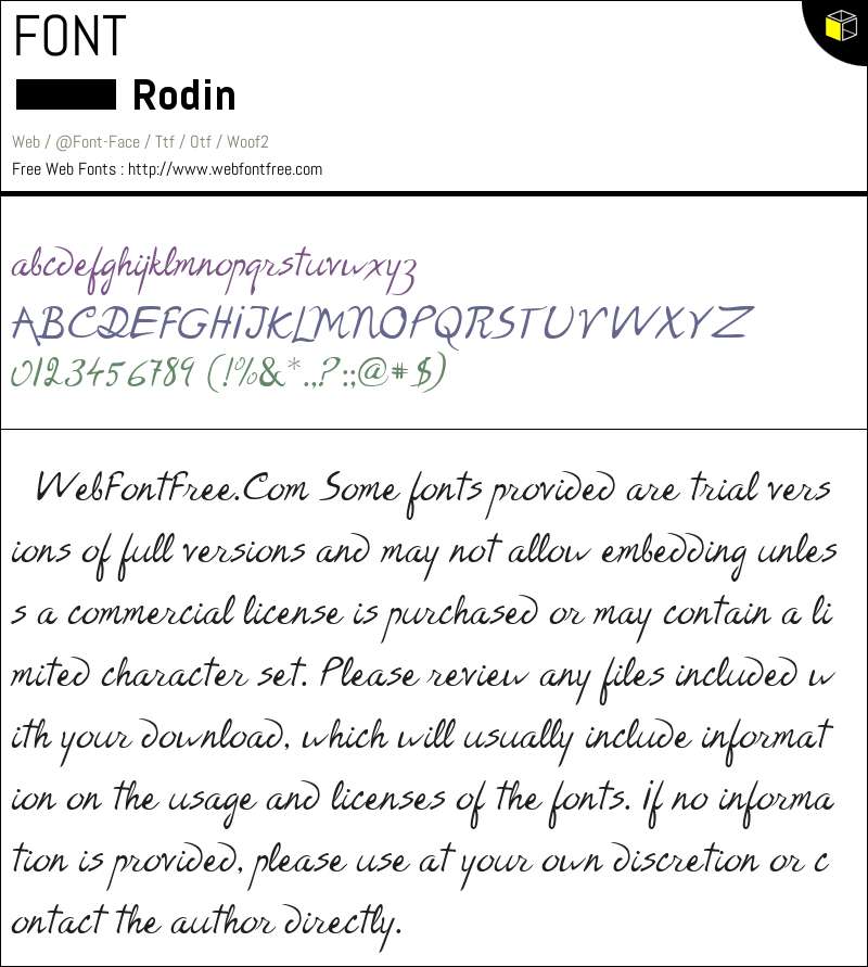 Rodin Fonts Downloads - WebFontFree.Com