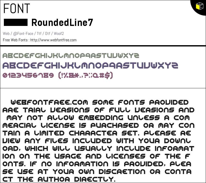 Rounded Line 7 Fonts Downloads - WebFontFree.Com