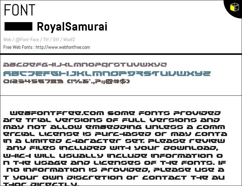 Royal Samurai Fonts Downloads - WebFontFree.Com