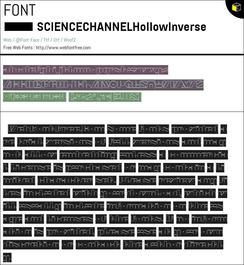 SCIENCE CHANNEL-Hollow-Inverse Fonts Downloads - WebFontFree.Com
