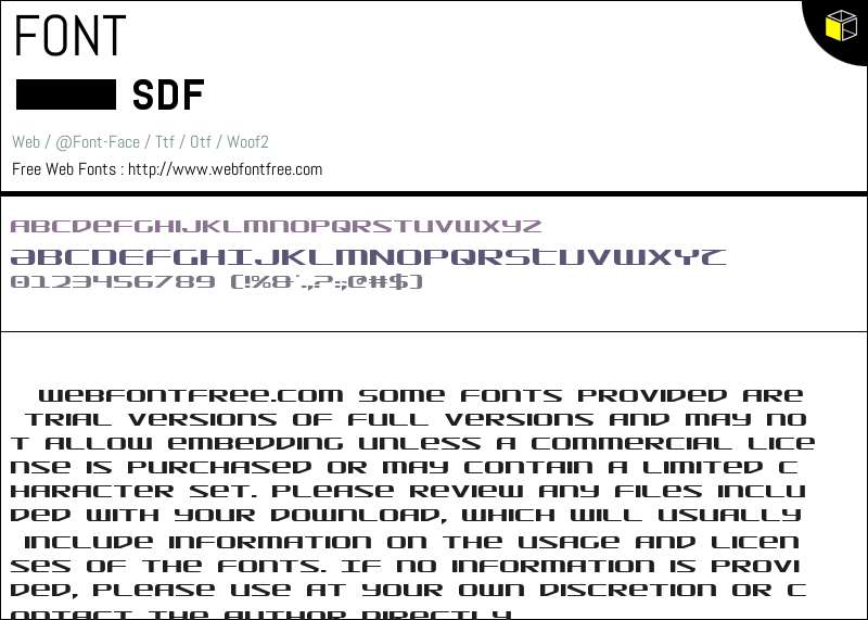 SDF 字体 下载 - WebFontFree.Com