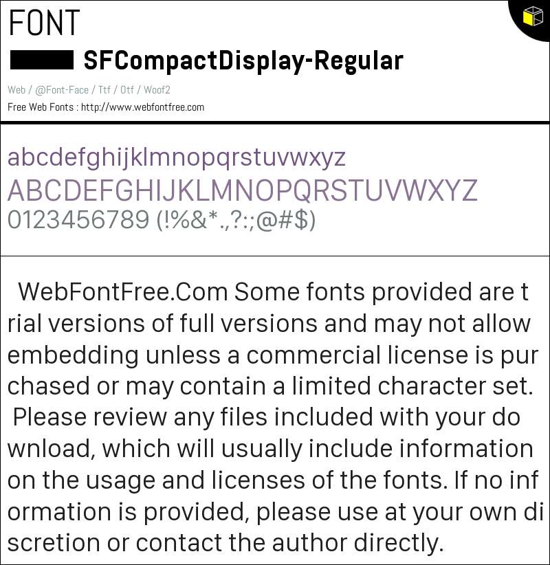 SF Compact Display Regular 字体 下载 - WebFontFree.Com