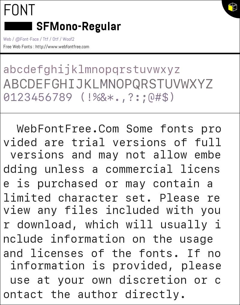 SF Mono Regular Fonts Downloads - WebFontFree.Com