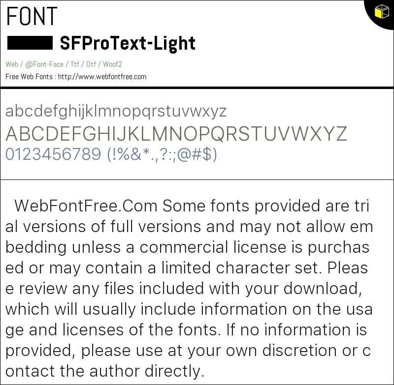 SF Pro Text Light 字体 下载 - WebFontFree.Com