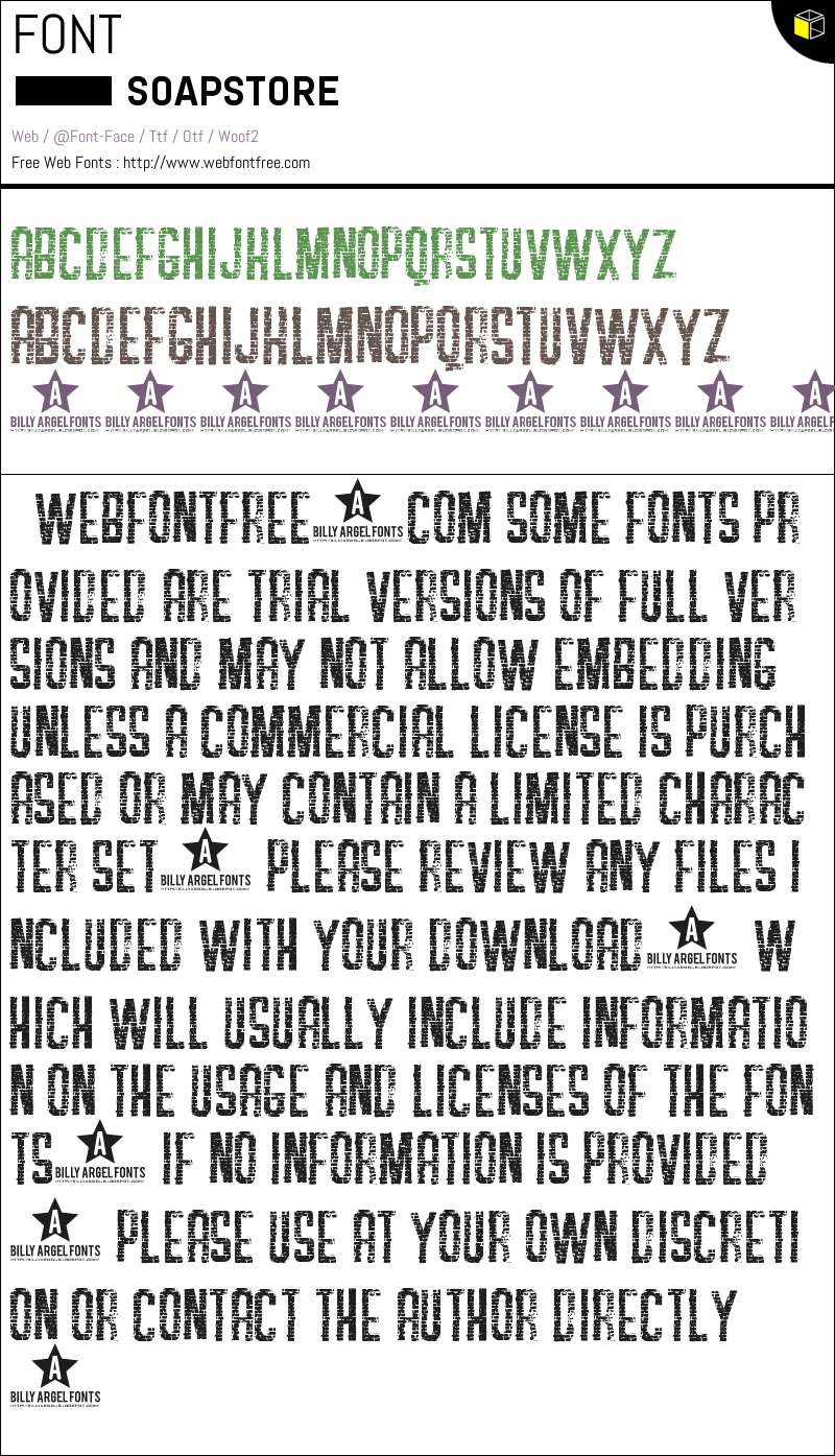 SOAPSTORE Fonts Downloads - WebFontFree.Com