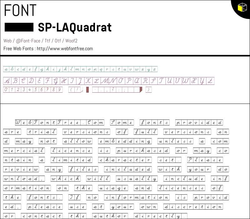 SP LA Quadrat DB Fonts Downloads - WebFontFree.Com