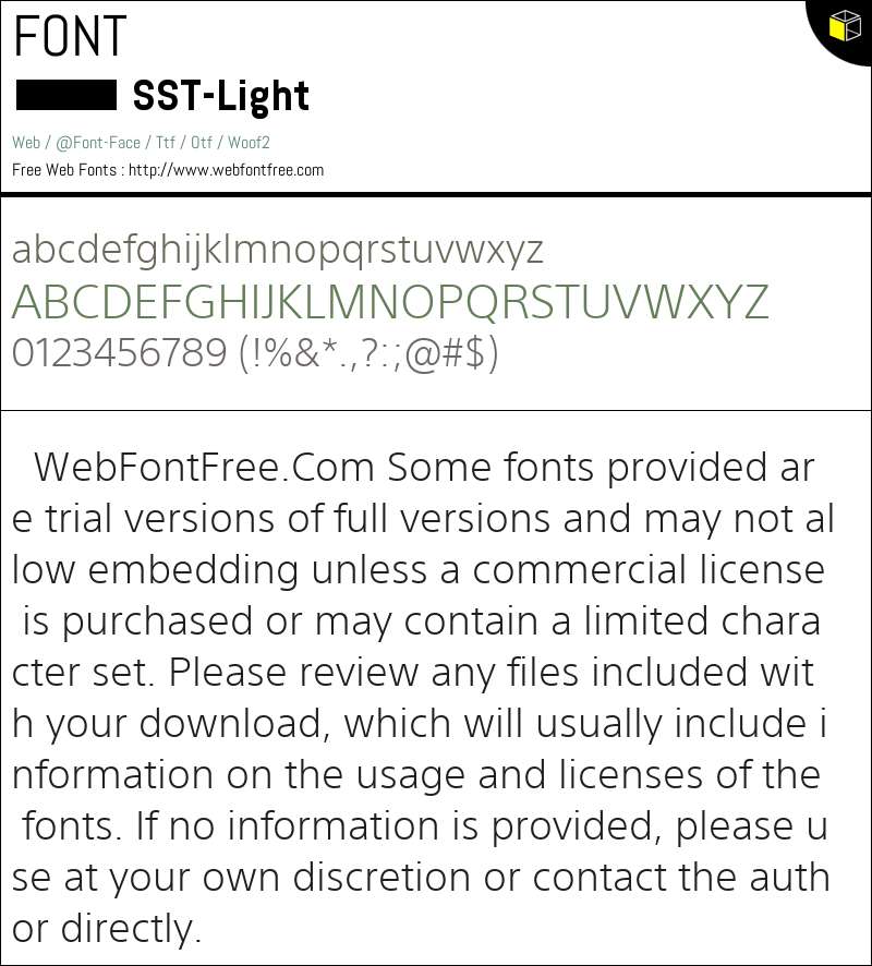 SST Light Fonts Downloads - WebFontFree.Com