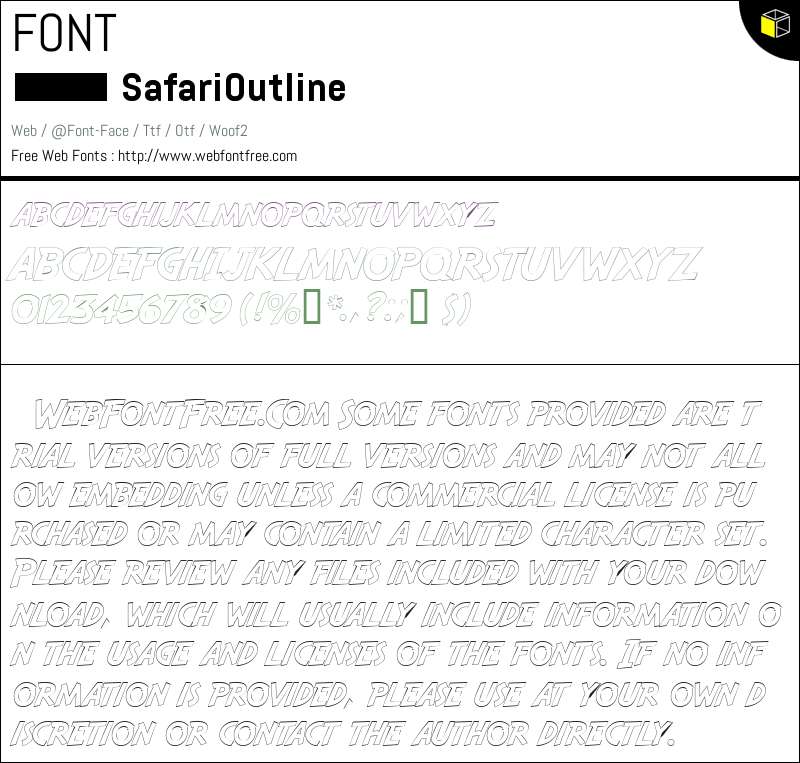SafariOutline Fuentes Descargar - WebFontFree.Com