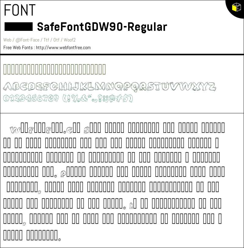 Safe Font GD W90 Regular Fonts Downloads - WebFontFree.Com