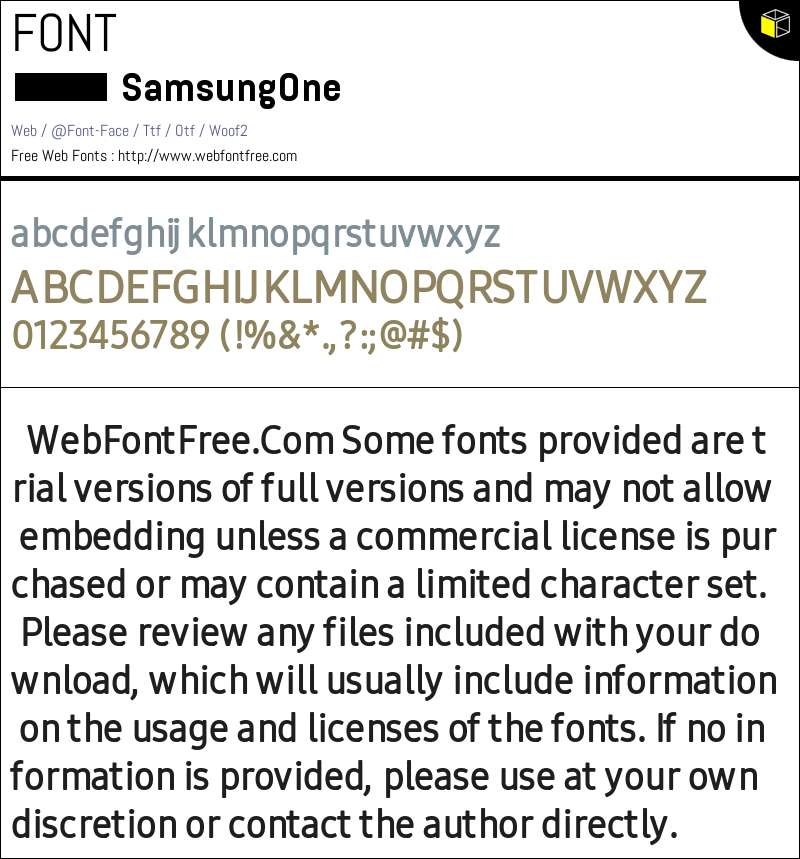SamsungOne Fonts Downloads - WebFontFree.Com