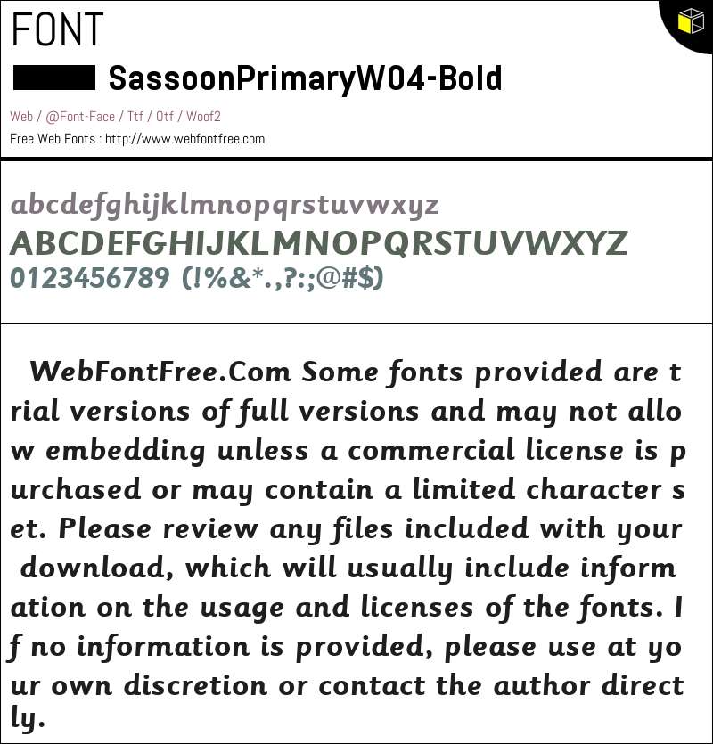 Sassoon Primary W04 Bold Fonts Downloads - WebFontFree.Com