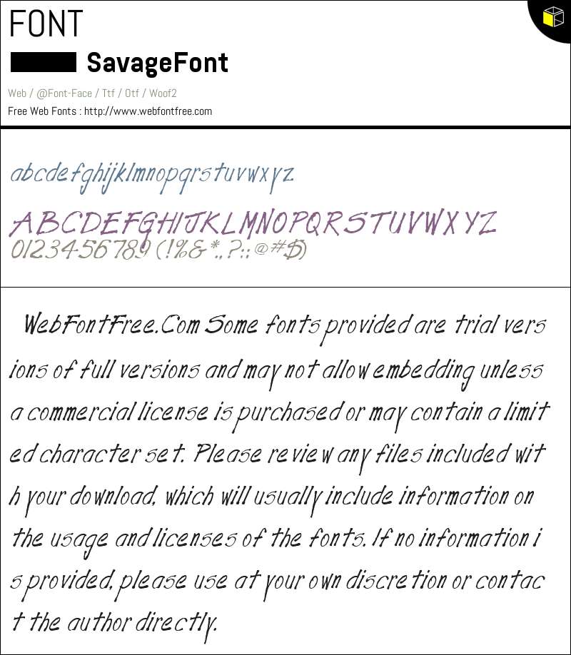 Savage Regular Fonts Downloads - WebFontFree.Com