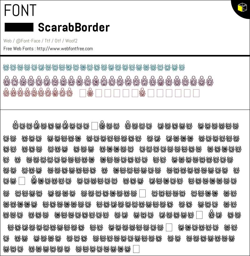 Scarab Border Fonts Downloads - WebFontFree.Com