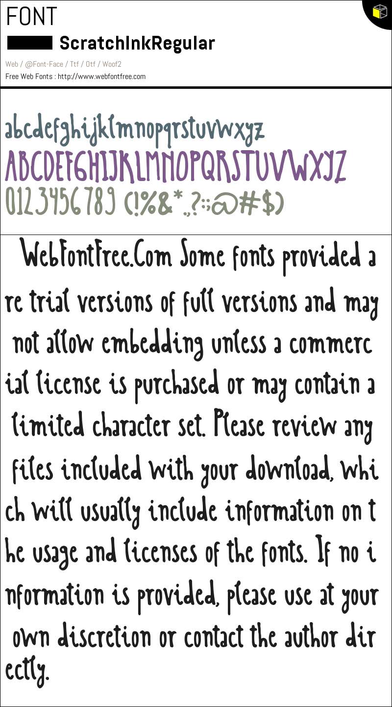 Scratch Ink Fonts Downloads - WebFontFree.Com