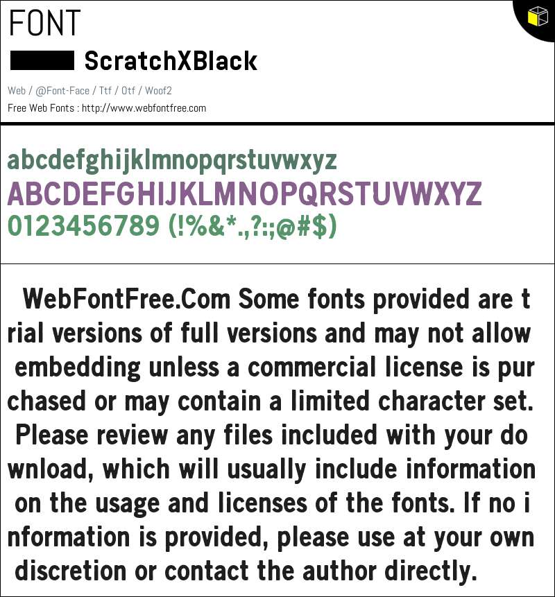 Scratch X Black Fonts Downloads - WebFontFree.Com