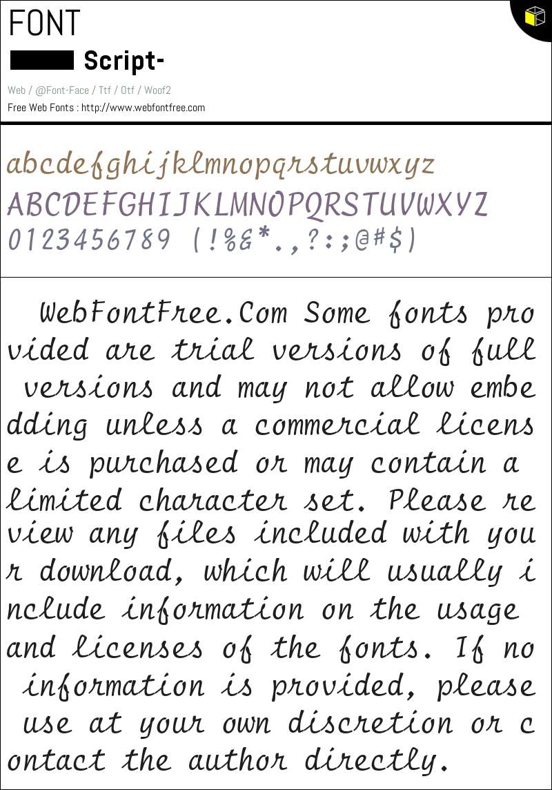 Script 字体 下载 - WebFontFree.Com