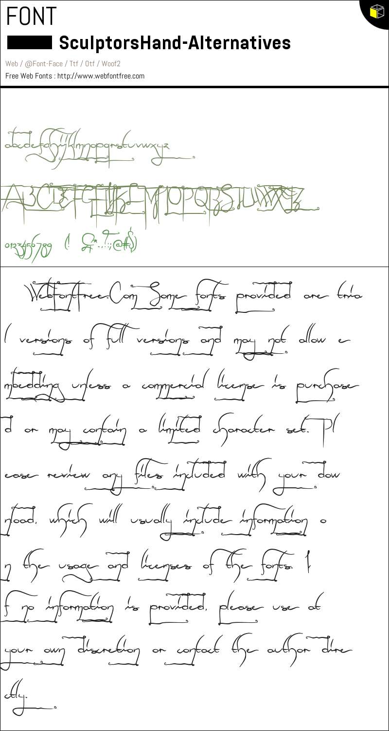 Sculptors Hand Alternatives Fuentes Descargar - WebFontFree.Com