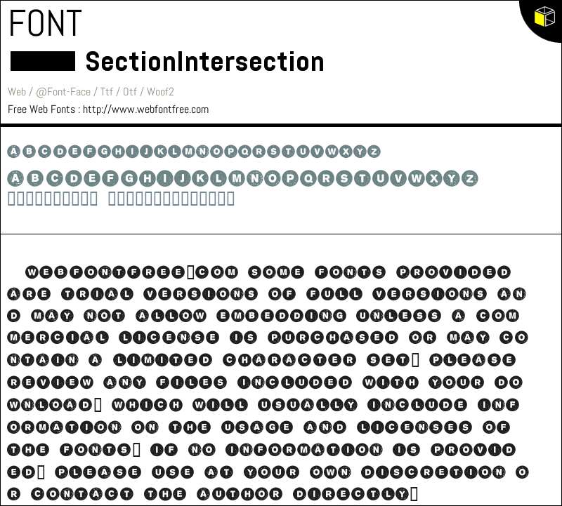 SectionIntersection Fonts Downloads - WebFontFree.Com
