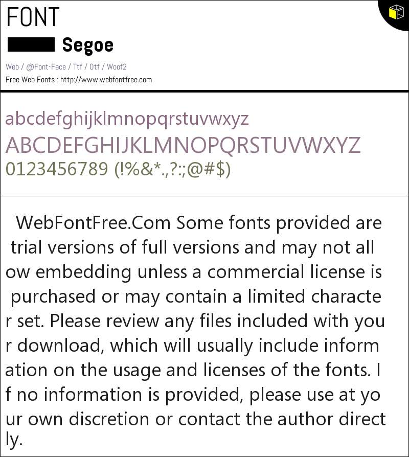 Segoe Fonts Downloads - WebFontFree.Com