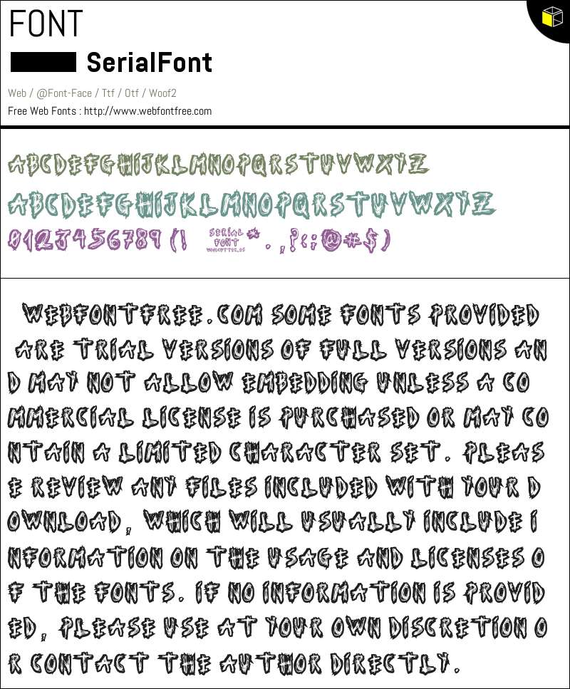 Serial Font Fonts Downloads - WebFontFree.Com
