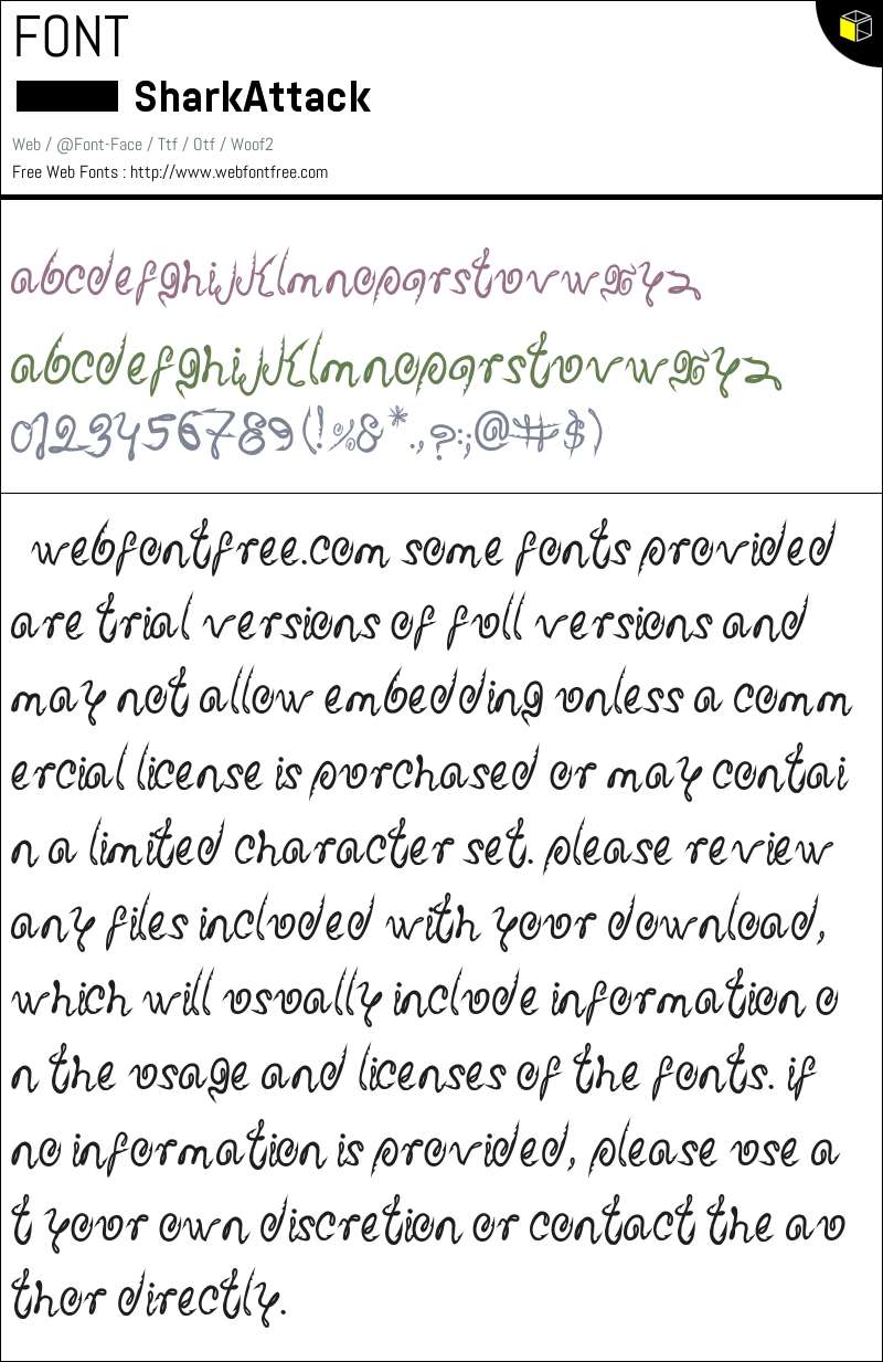 Shark Attack Fonts Downloads - WebFontFree.Com