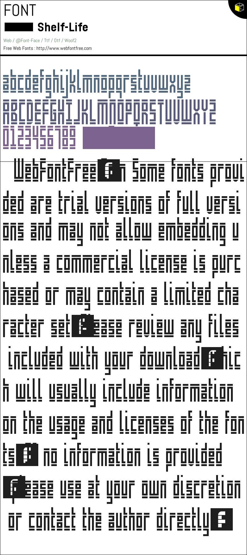Shelf Life Regular Fonts Downloads - WebFontFree.Com