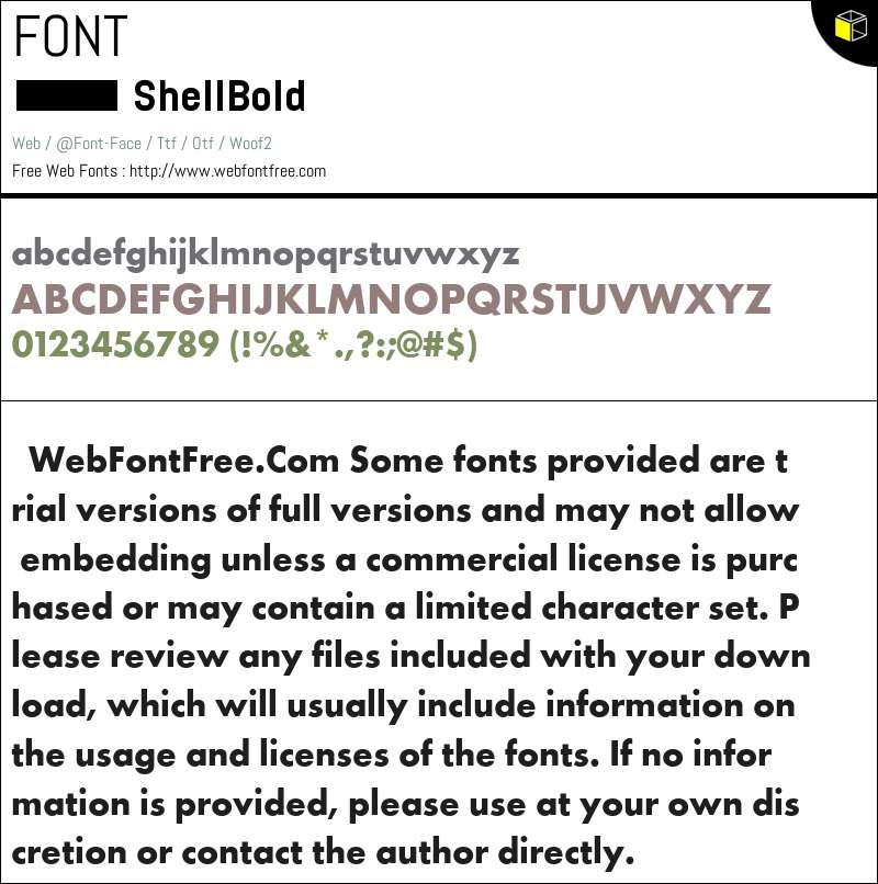 ShellBold Fonts Downloads - WebFontFree.Com