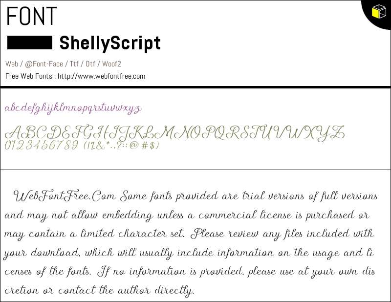 ShellyScript Fuentes Descargar - WebFontFree.Com