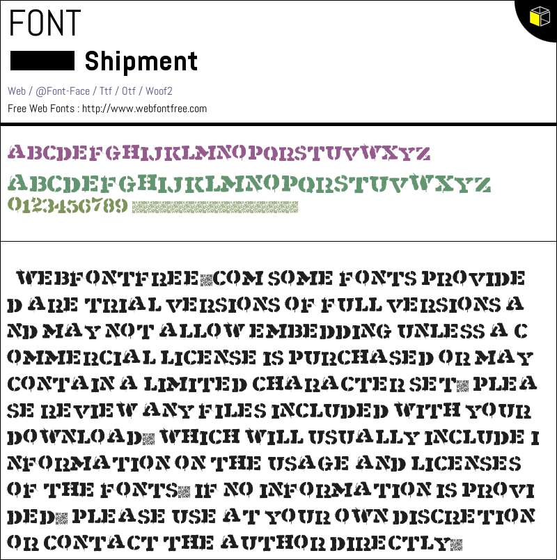 Shipment Fonts Downloads - WebFontFree.Com