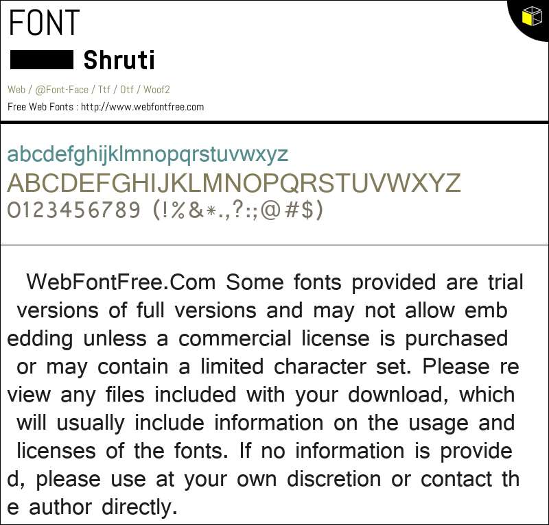 Shruti Fonts Downloads - WebFontFree.Com