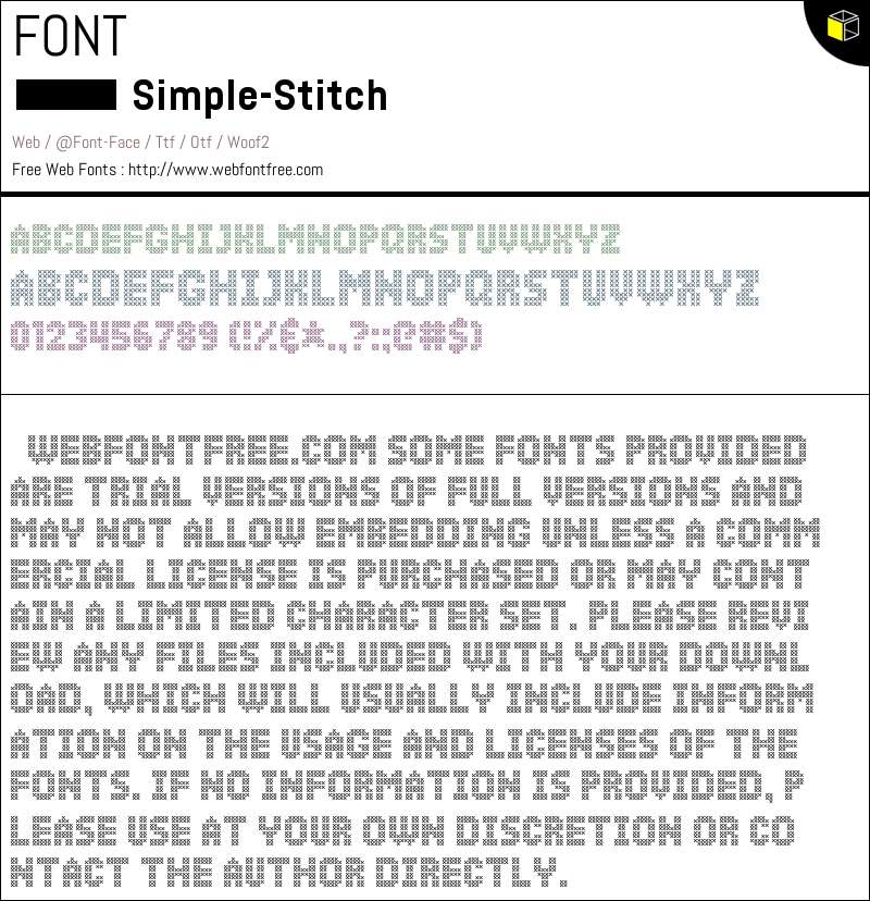Simple Stitch Fonts Downloads - WebFontFree.Com