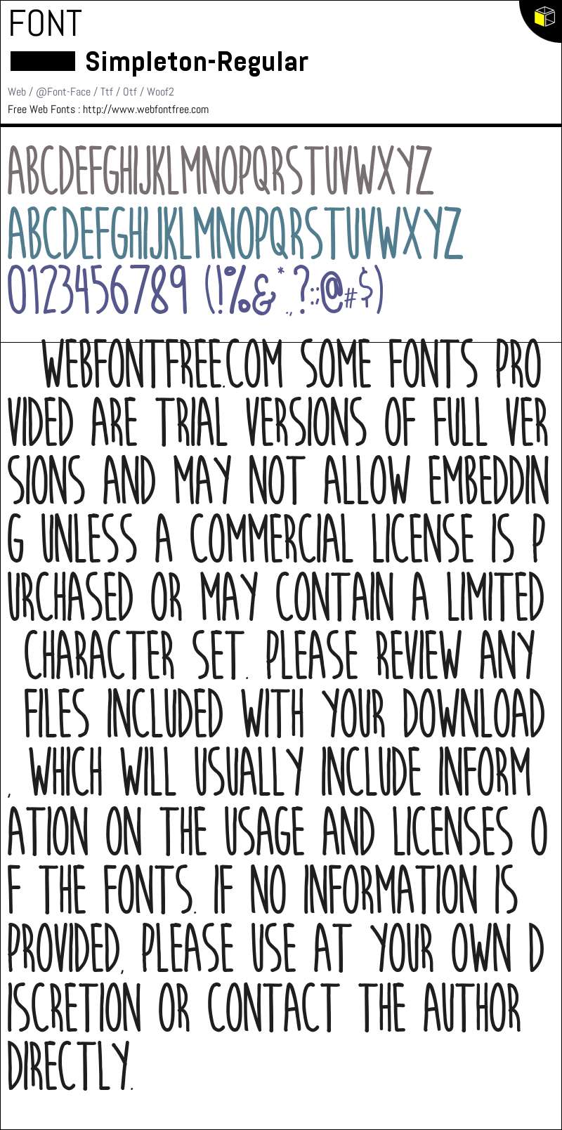 Simpleton Light Bold Fonts Downloads - WebFontFree.Com